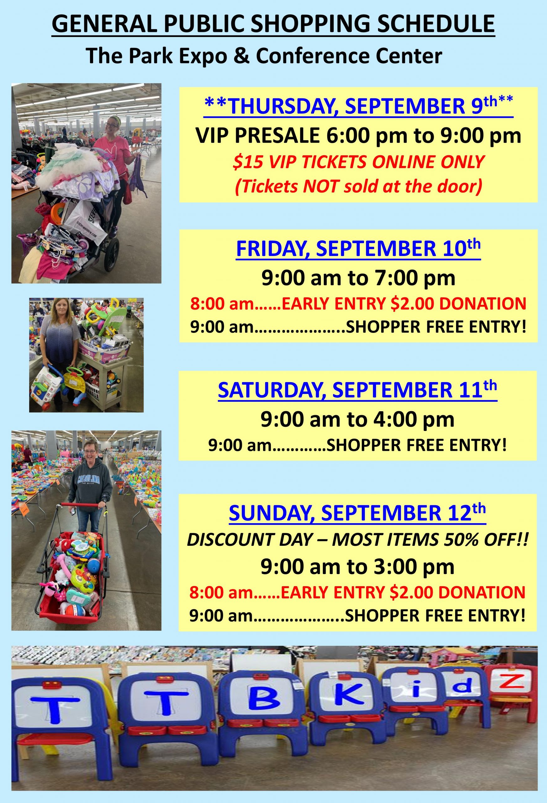 SHOPPING SCHEDULE - TTB Kidz